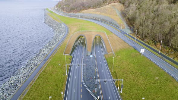 Ryfast underwater tunnel. Submarine highway in Norway. Undersea Freeway ...