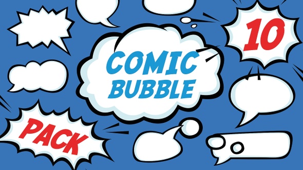 10 Pack Comic Bubble, Motion Graphics | VideoHive