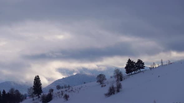 Cloudy winter - time lapse, Stock Footage | VideoHive