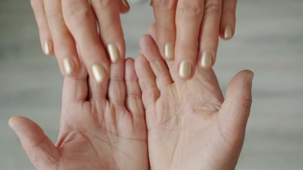Close-up of Male Hands Holding Female Caressing Expressing Love and ...