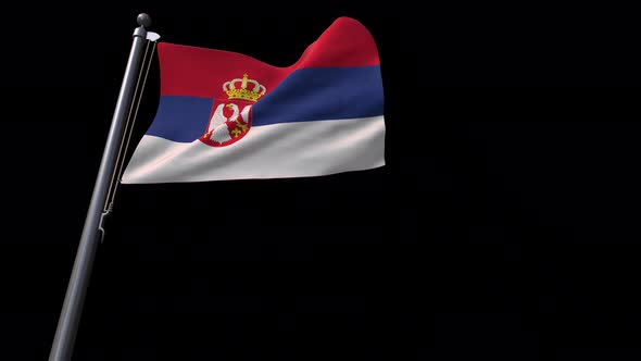 Serbia Flag With Alpha Channel 4K, Motion Graphics | VideoHive