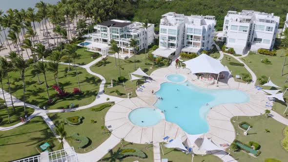 People Swim On Swimming Pool At La Ensenada Playa Nueva Romana During ...
