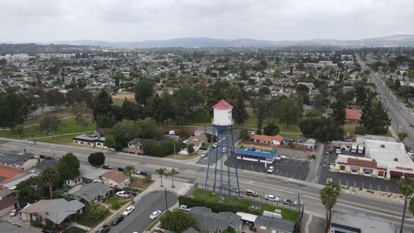 Aerial View of Placentia City in Northern Orange County California ...