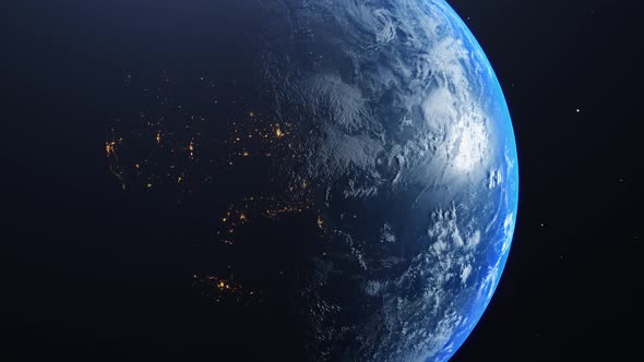 Earth Rotation Space Background, Motion Graphics | VideoHive