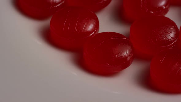 Rotating shot of cinnamon candies - CANDY CINNAMON 027, Stock Footage