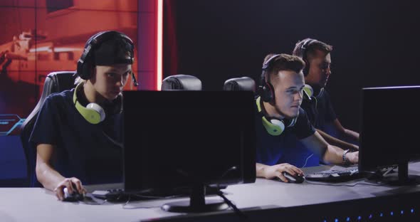 Gaming Team Winning Match at Tournament, Stock Footage | VideoHive