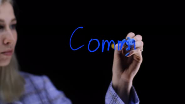 The Word Commission on a Black Background, Stock Footage | VideoHive