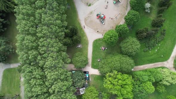 Aerial Greenery Public Park, Stock Footage | VideoHive