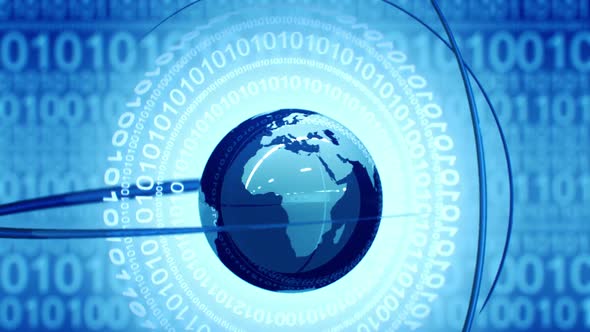 Animation showing the present world infinite binary data migrating ...