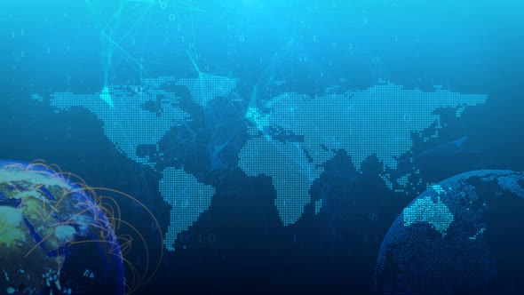 World Map Digital 4K, Motion Graphics | VideoHive