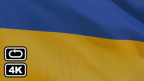 Ukraine Flag 4K Seamless Loop, Motion Graphics | VideoHive