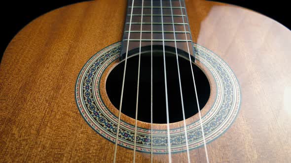 Traditional Acoustic Guitar Detail, Stock Footage | VideoHive