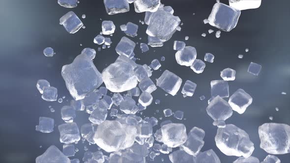 Many ice clusters Floated, Motion Graphics | VideoHive