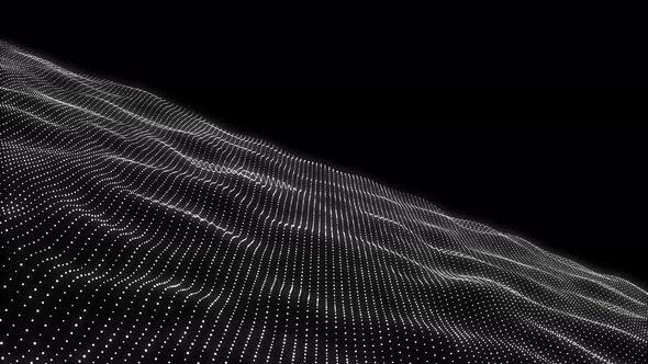 Abstract white particle wave background, Motion Graphics | VideoHive