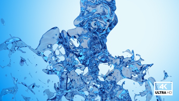 Blue Water Jet Stream Splash V5, Motion Graphics | VideoHive