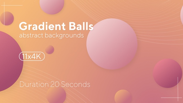 Gradient Balls - Abstract Backgrounds., Motion Graphics | VideoHive