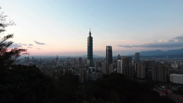 Beautiful day-to-night timelapse view of the Taiwan Urban Cityscape ...