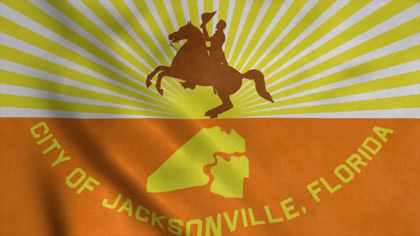 Jacksonville City Flag Waving in the Wind, Motion Graphics | VideoHive