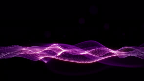 Purple Particles Wave Flow 01225, Motion Graphics | VideoHive