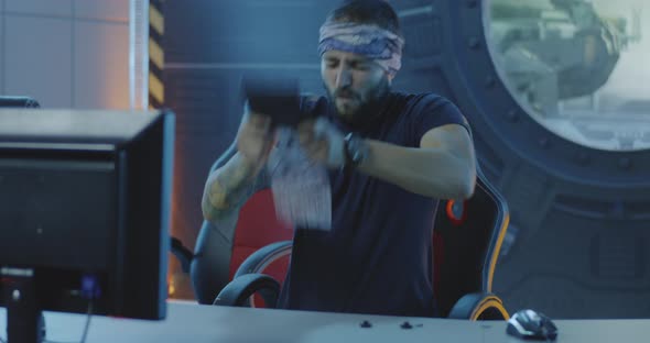 Gamer Destroying Keyboard After Losing Match, Stock Footage | VideoHive