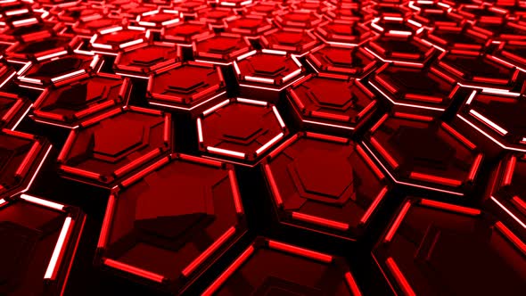 Red Hexagonal Background, Motion Graphics | VideoHive