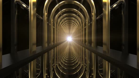 Golden Tunnel Loop, Motion Graphics | VideoHive