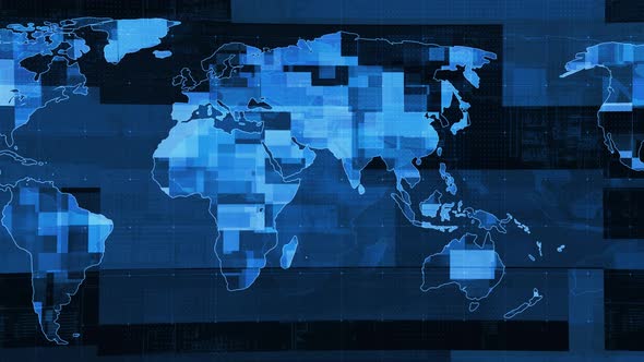Technology Earth Map Background Animation, Motion Graphics | VideoHive