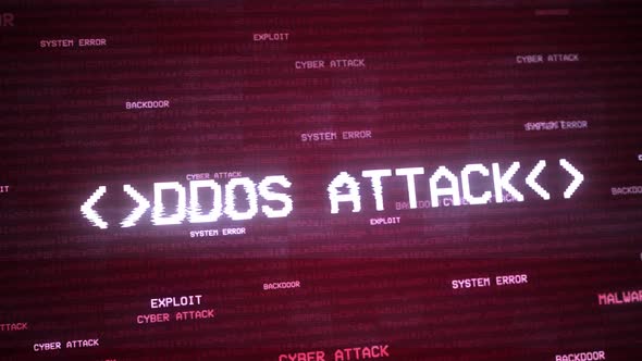 DDos hacker attack Computer screen with hacking warning message ...