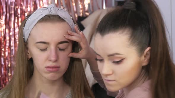 Beautiful Expressive Eyes of a Young Female Model with Bright Smoky ...