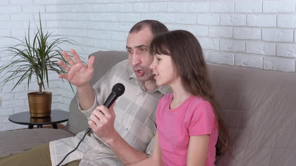 Father and Daughter Singing, Stock Footage | VideoHive