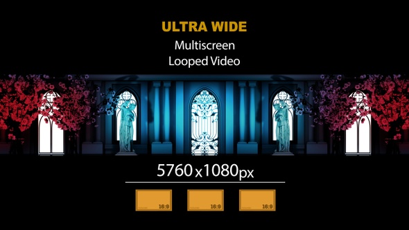 Ultra Wide HD Luxury Garden Hall 02, Motion Graphics | VideoHive