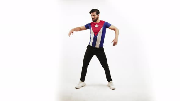 Passionate Attractive Latino American Man Dancing Salsa ...