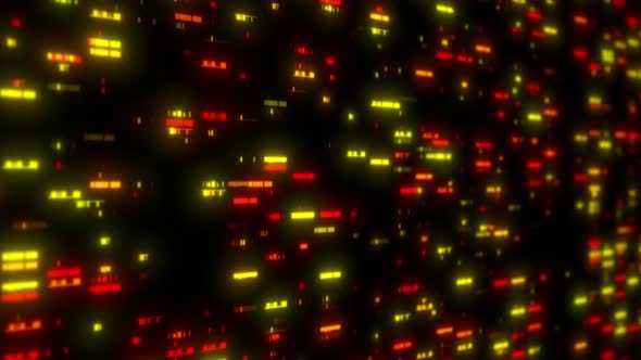 Numbers Moving right to left Matrix Background, yellow and red dot Loop ...