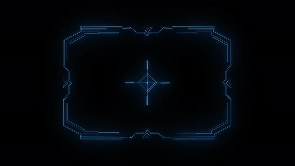 Hud Frame Digital Technology Plexus Lines, Alpha Channel, Motion Graphics