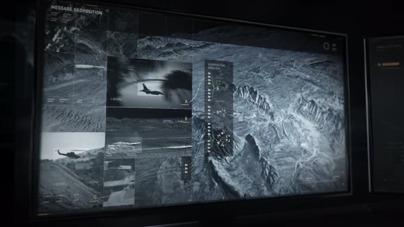 Modern Army Scanner is searching for the coordinates data of the enemy ...