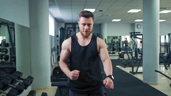 Bodybuilder showing his muscular body, Stock Footage | VideoHive