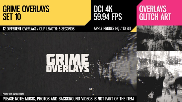Grime Overlays (4K Set 10), Motion Graphics | VideoHive