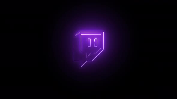 Neon Twitch Icon, Motion Graphics | VideoHive