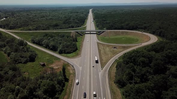Cloverleaf Interchange Seen From Above, Stock Footage | VideoHive
