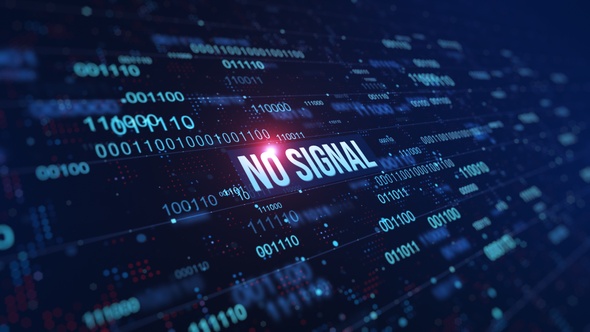 No Signal Digital Binary Code Background, Motion Graphics | VideoHive