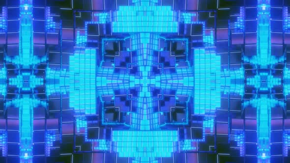 Tetris Neon Futuristic Light Mandala | Seamless Motion Loop, Motion ...