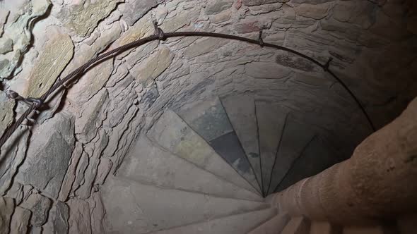 An entrance to the dungeon. An ancient stone spiral staircase., Stock ...