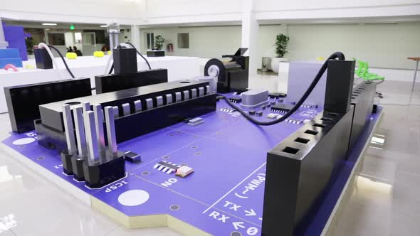 The largest Arduino made of plastic pieces, Stock Footage | VideoHive