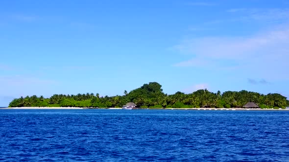 Drone view abstract of exotic bay beach trip by water and sand ...