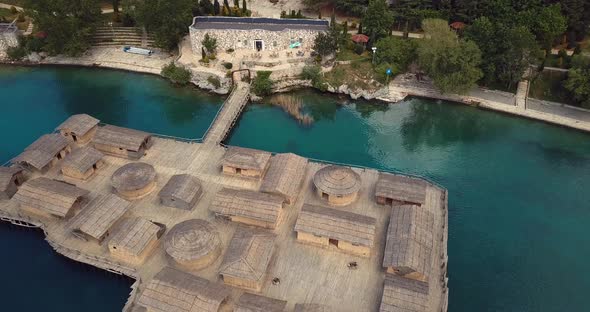 Ohrid Water Museum Aerial, Stock Footage | VideoHive