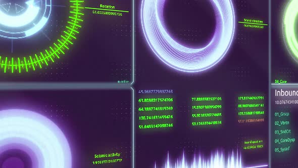 Various Animated Infographics Charts as HUD head-up display, Motion ...