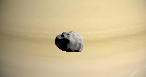 Satellite Epimetheus Around Saturn, Motion Graphics | VideoHive