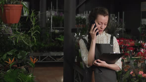 Flower Shop Manager Ordering Flowers, Stock Footage | VideoHive