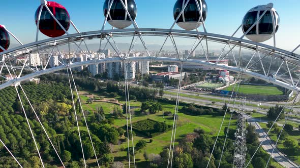 Ferris Wheel in Antalya Turkey Aerial View 4 K, Stock Footage | VideoHive