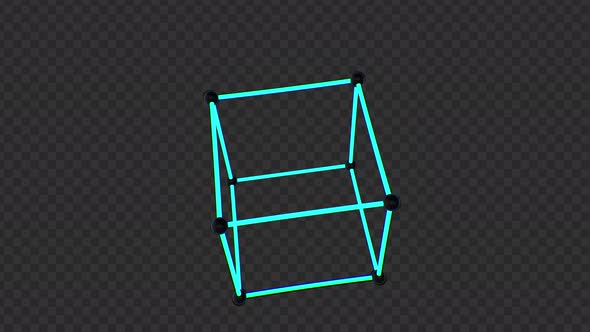 3D Wireframe Cube Element, Motion Graphics | VideoHive